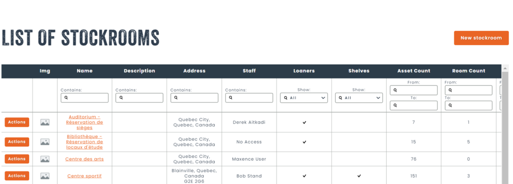 Creation of a stockroom - Knowledgebase
