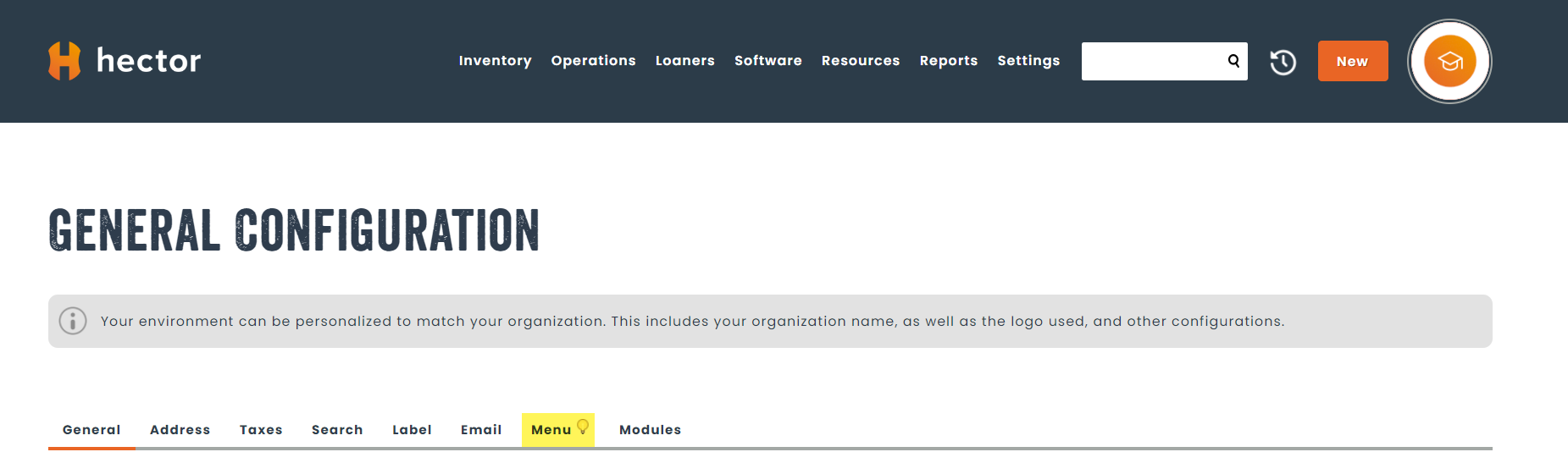Menus customization – Knowledgebase